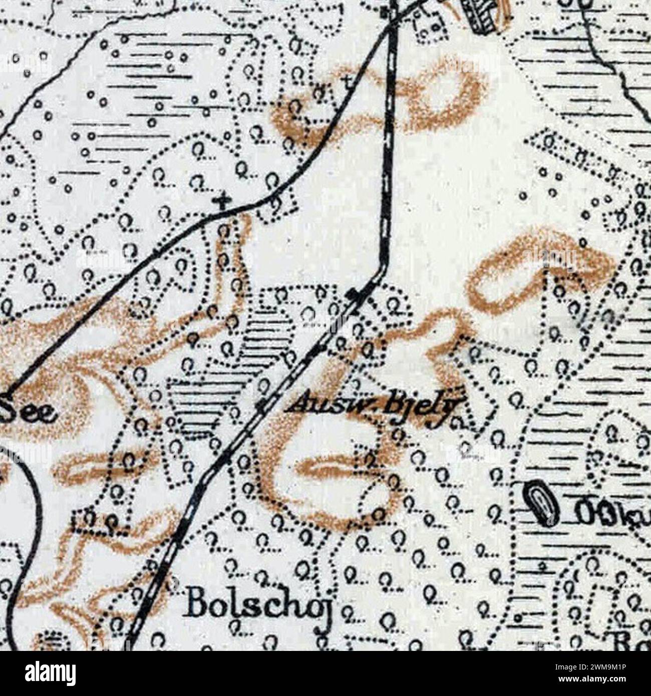 Bila Station (Bile), 1917, map Stock Photo - Alamy