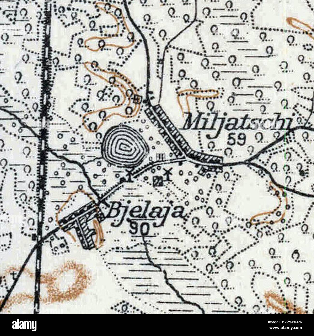 Bila, 1917, map Stock Photo - Alamy