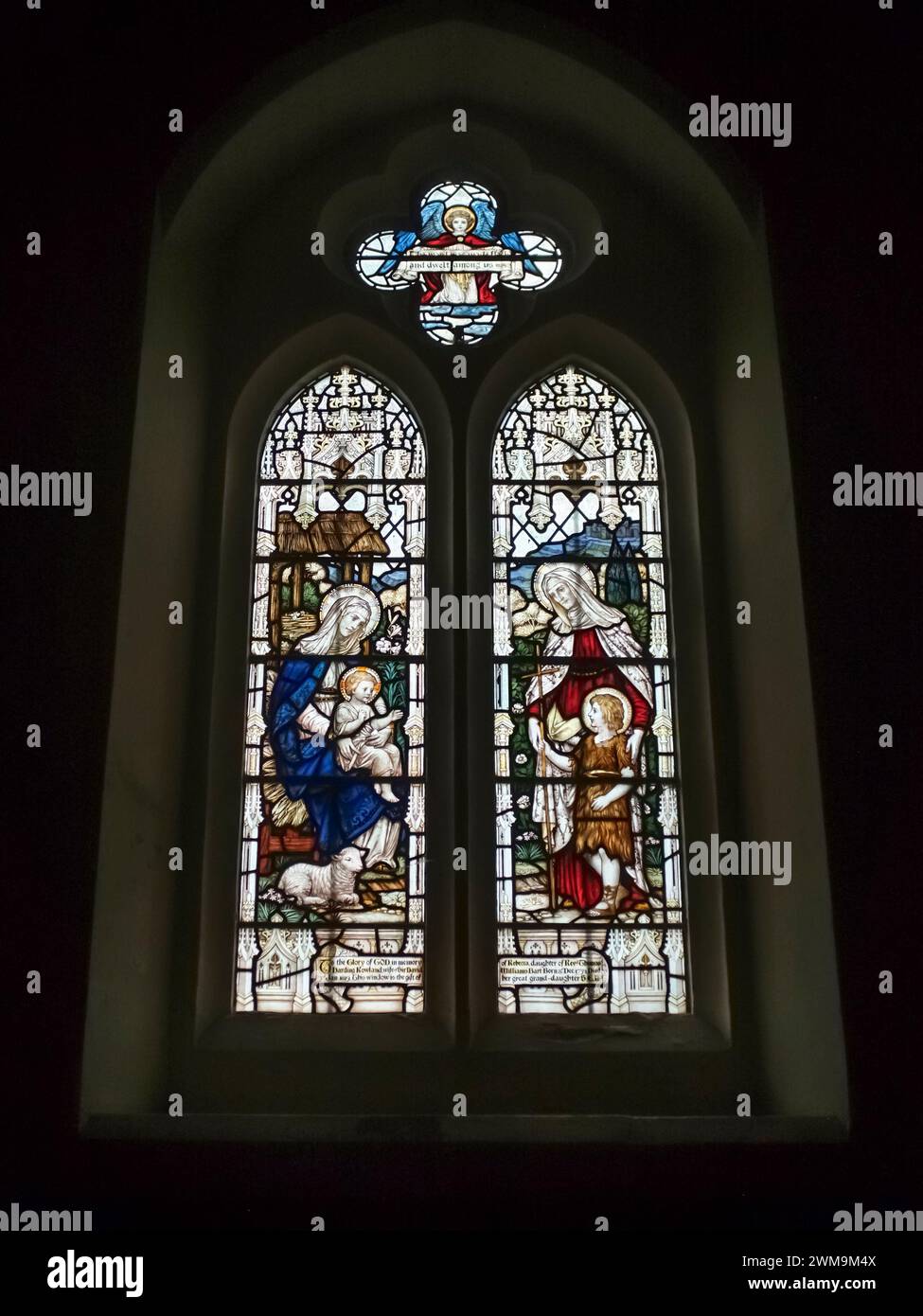 Stained Glass Windows in The 12th century Church of the Holy Cross, or ...