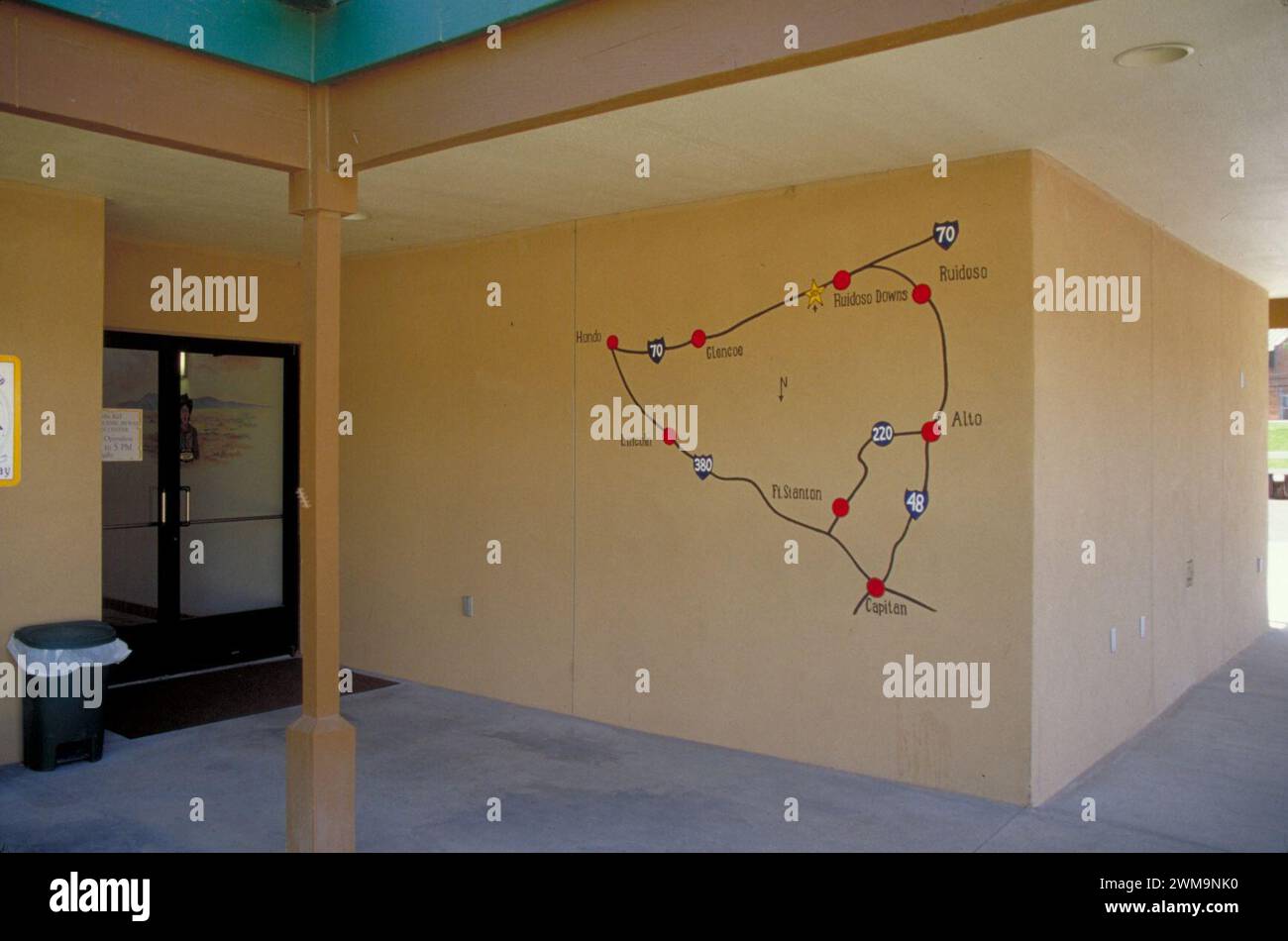 Billy the Kid Trail - Billy the Kid Trail Map on a Wall Stock Photo - Alamy