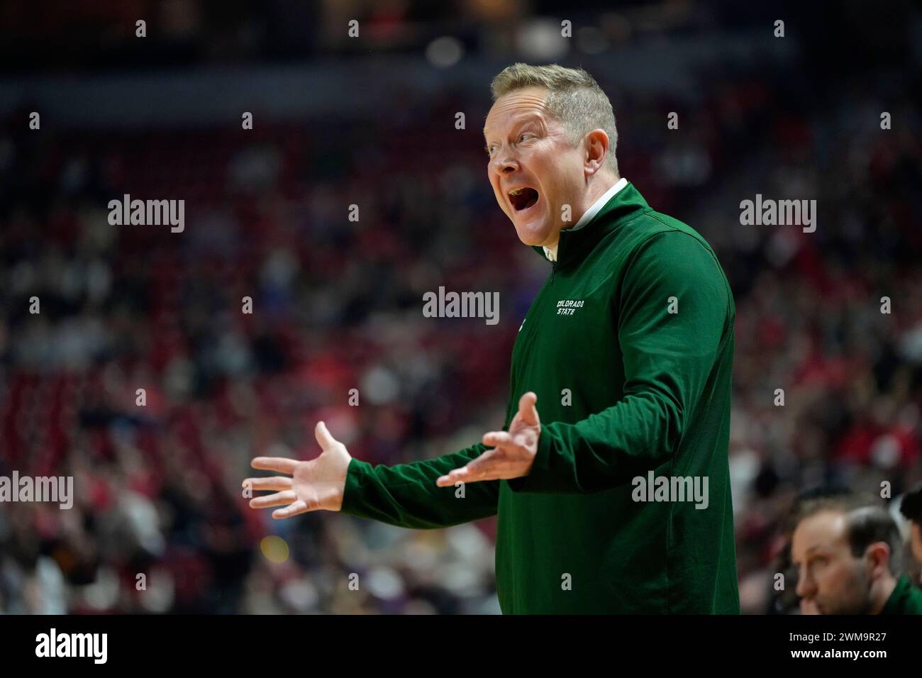 Colorado State coach Niko Medved reacts during the first half of the ...