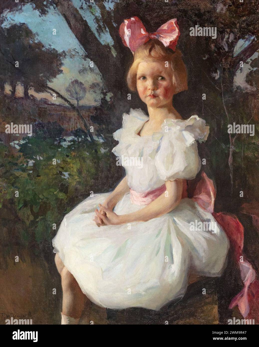 Frank W. Benson, Portrait of Jane Shattuck, 1904 Stock Photo - Alamy