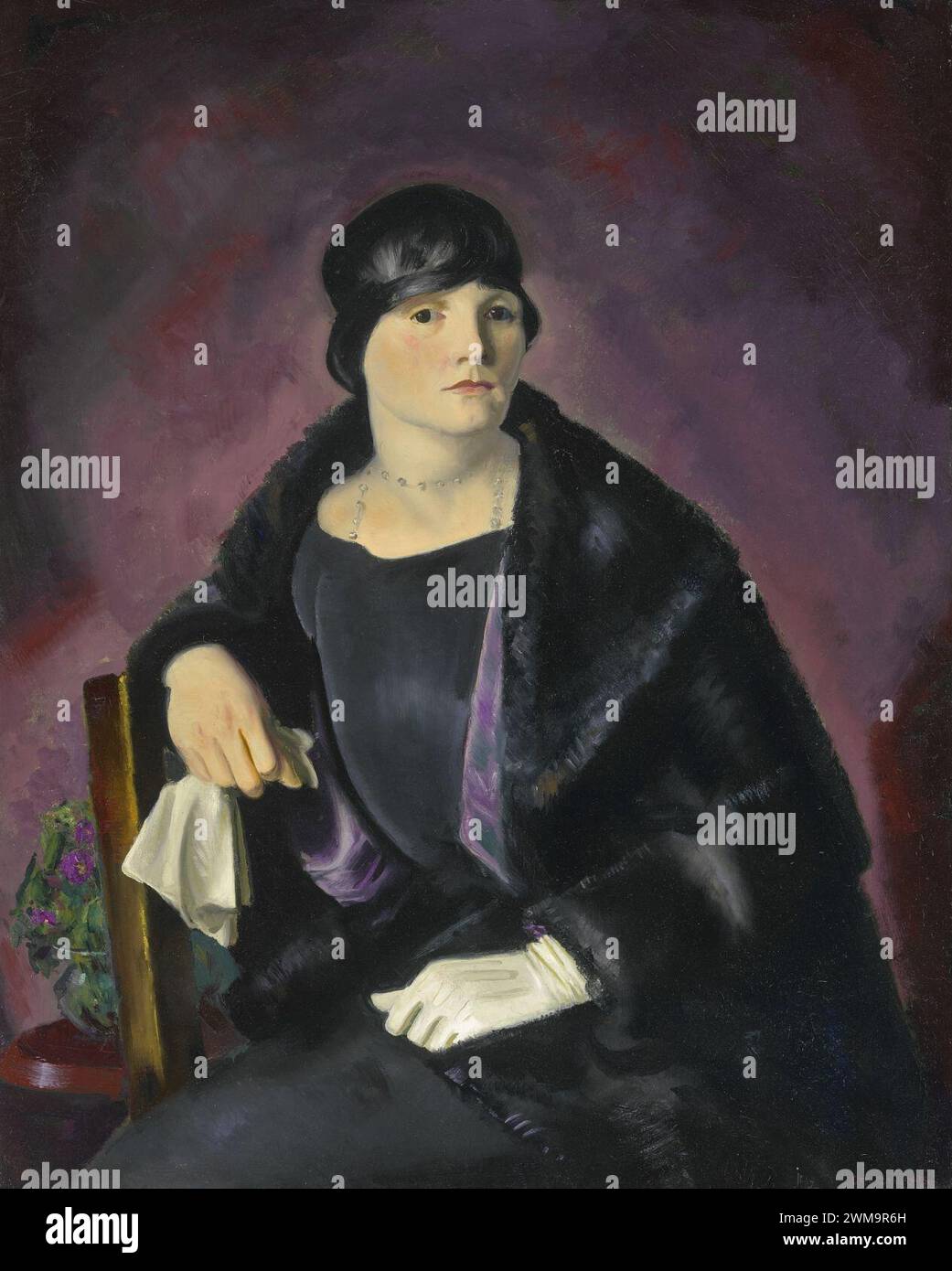 George Bellows - Portrait of Mrs. Walter H. Richter (1922 Stock Photo ...