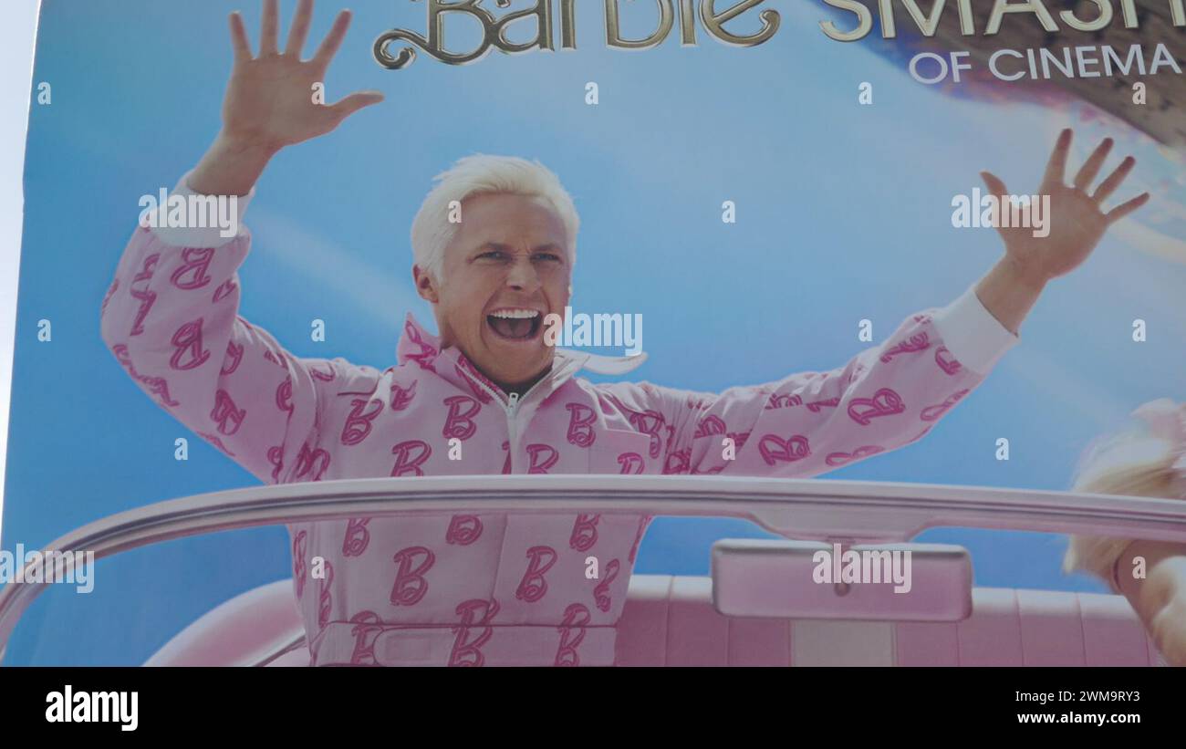 Barbie movie margot robbie ryan gosling hi-res stock photography and ...