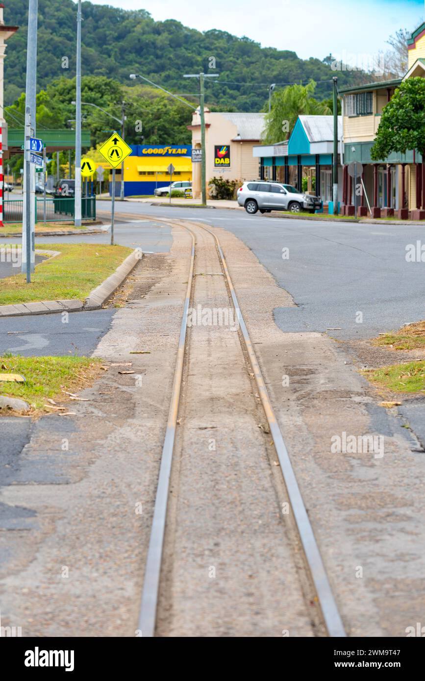 Narrow gauge railway tracks on roads hi-res stock photography and ...