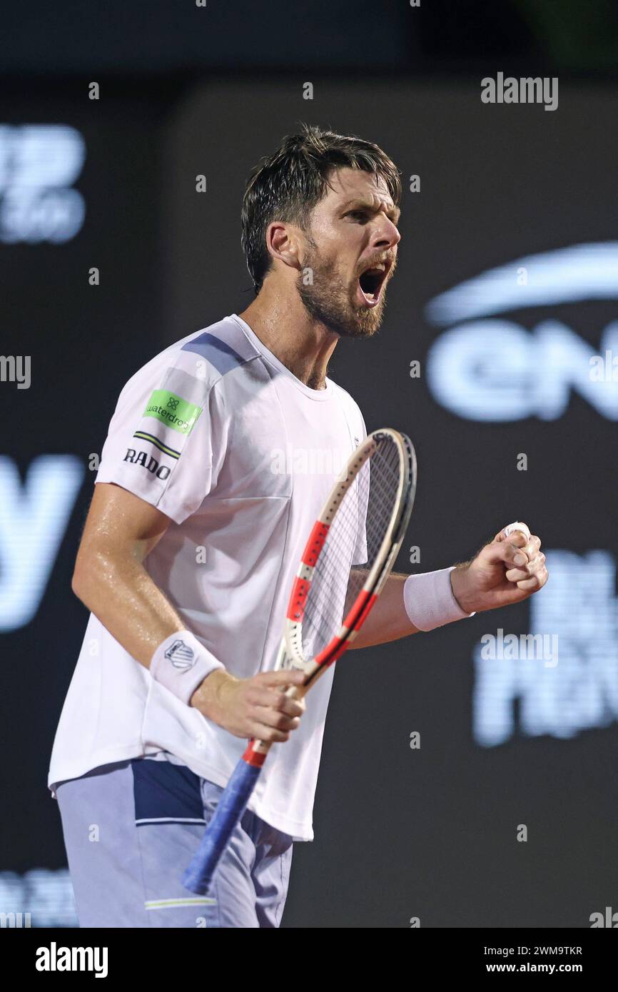 24th February 2024: Jockey Club, Brasileiro, Brazil: Rio Open Tennis tournament, semi-finals ...