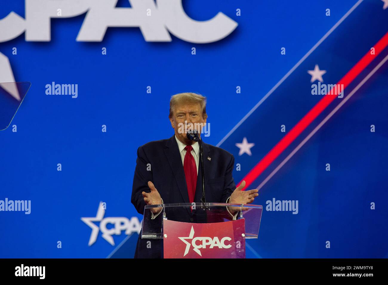 Oxon Hill, United States. 24th Feb, 2024. Former US President Donald J ...