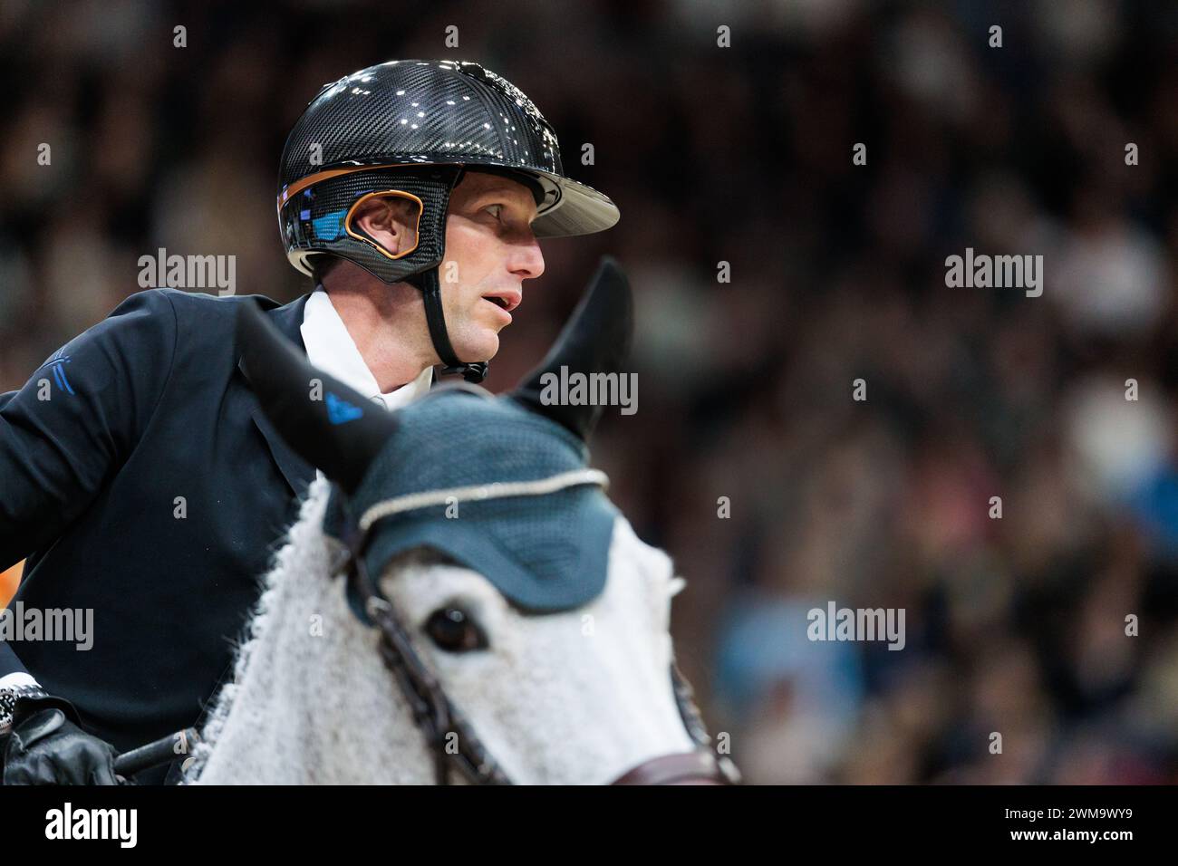 Kevin Staut of France with Chloe F during the CSI5*-W Gothenburg Trophy ...