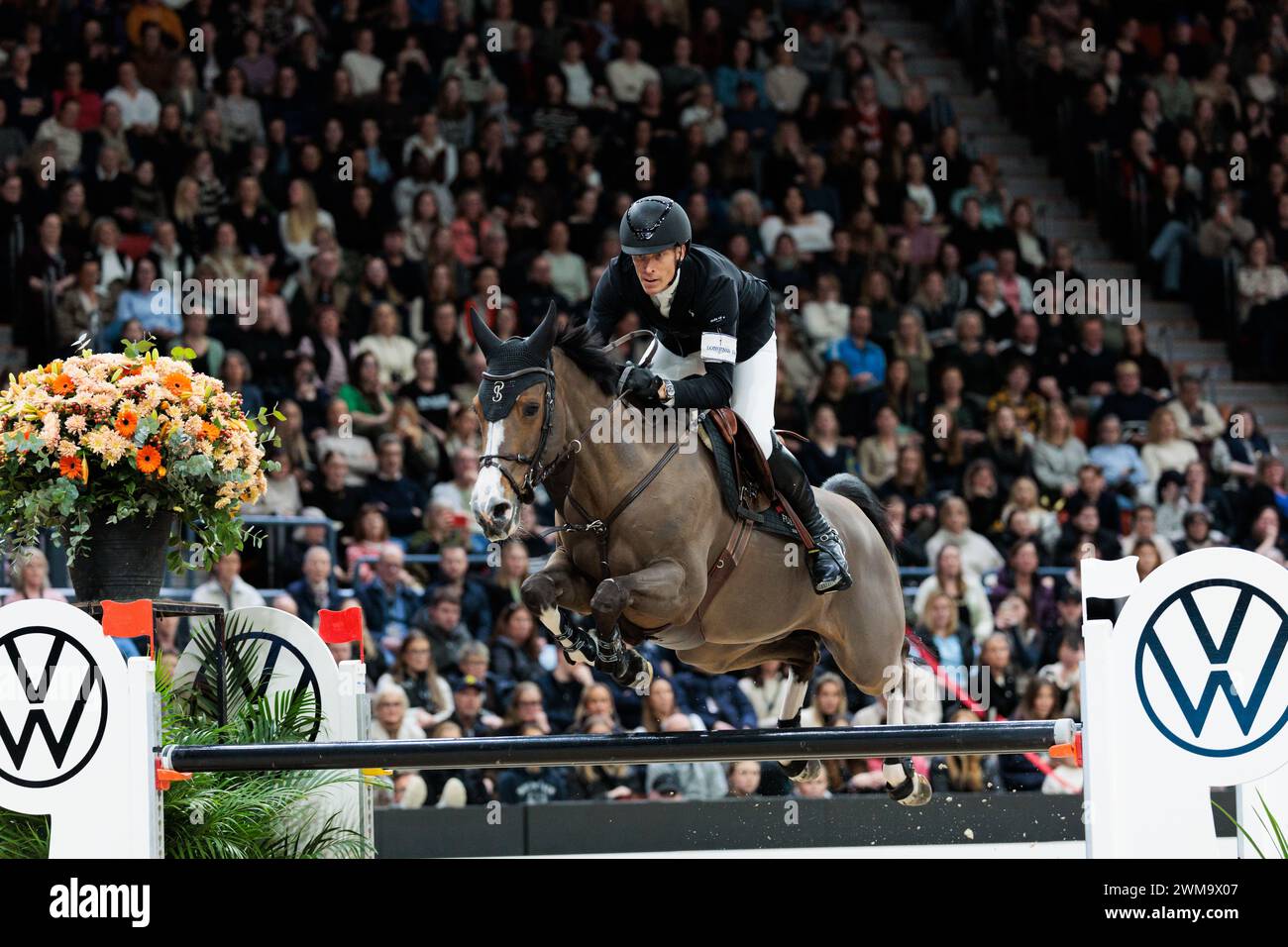 Scandinavium, Sweden. 24th Feb, 2024. Henrik von Eckermann of Sweden ...