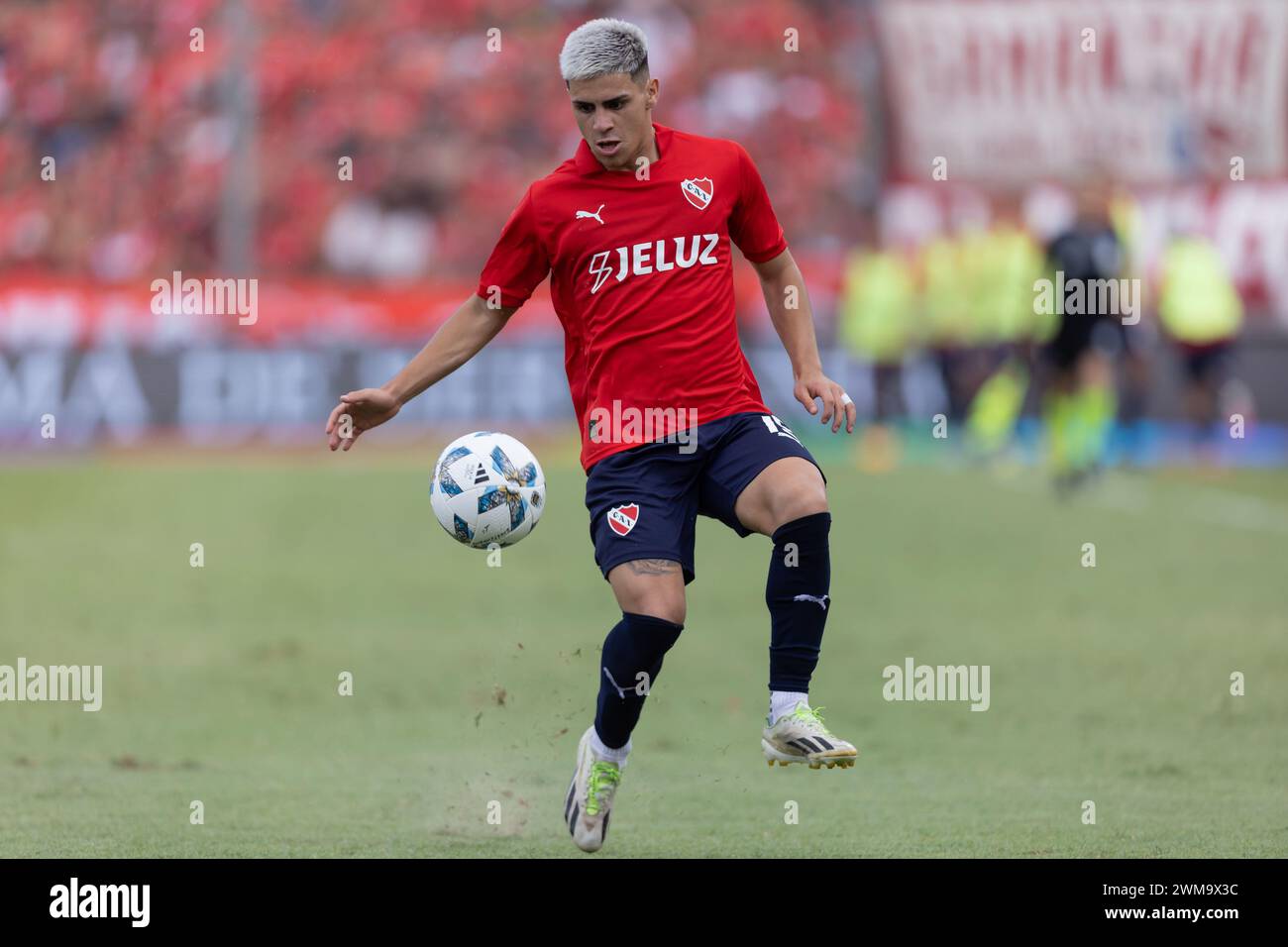 Avellaneda, Argentina. 24th February, 2024. Alex Luna of Independiente ...