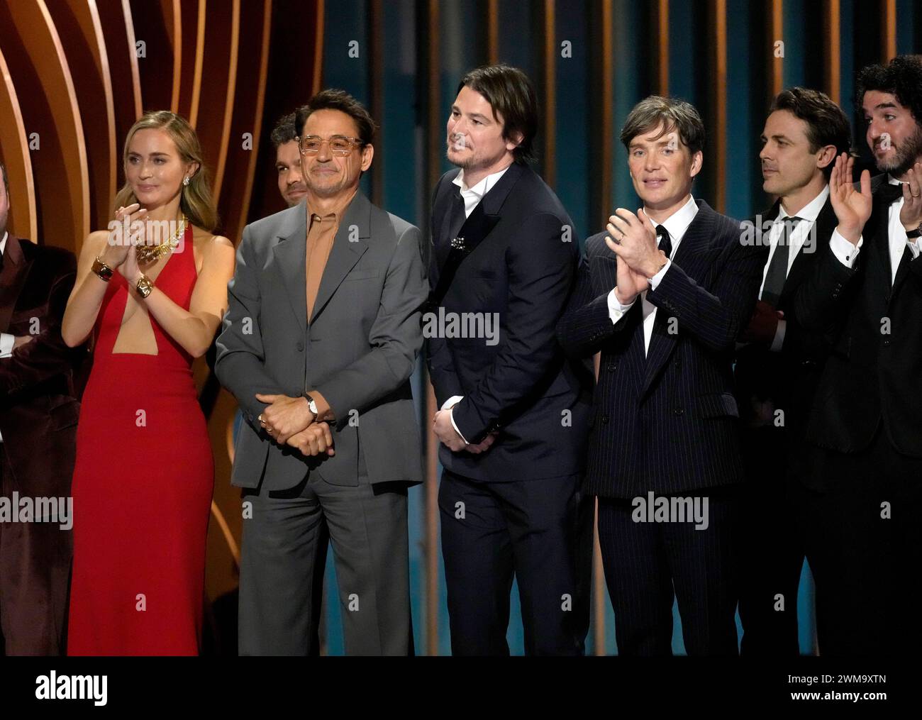 Emily Blunt, from left, Alden Ehrenreich, Robert Downey Jr., Josh ...
