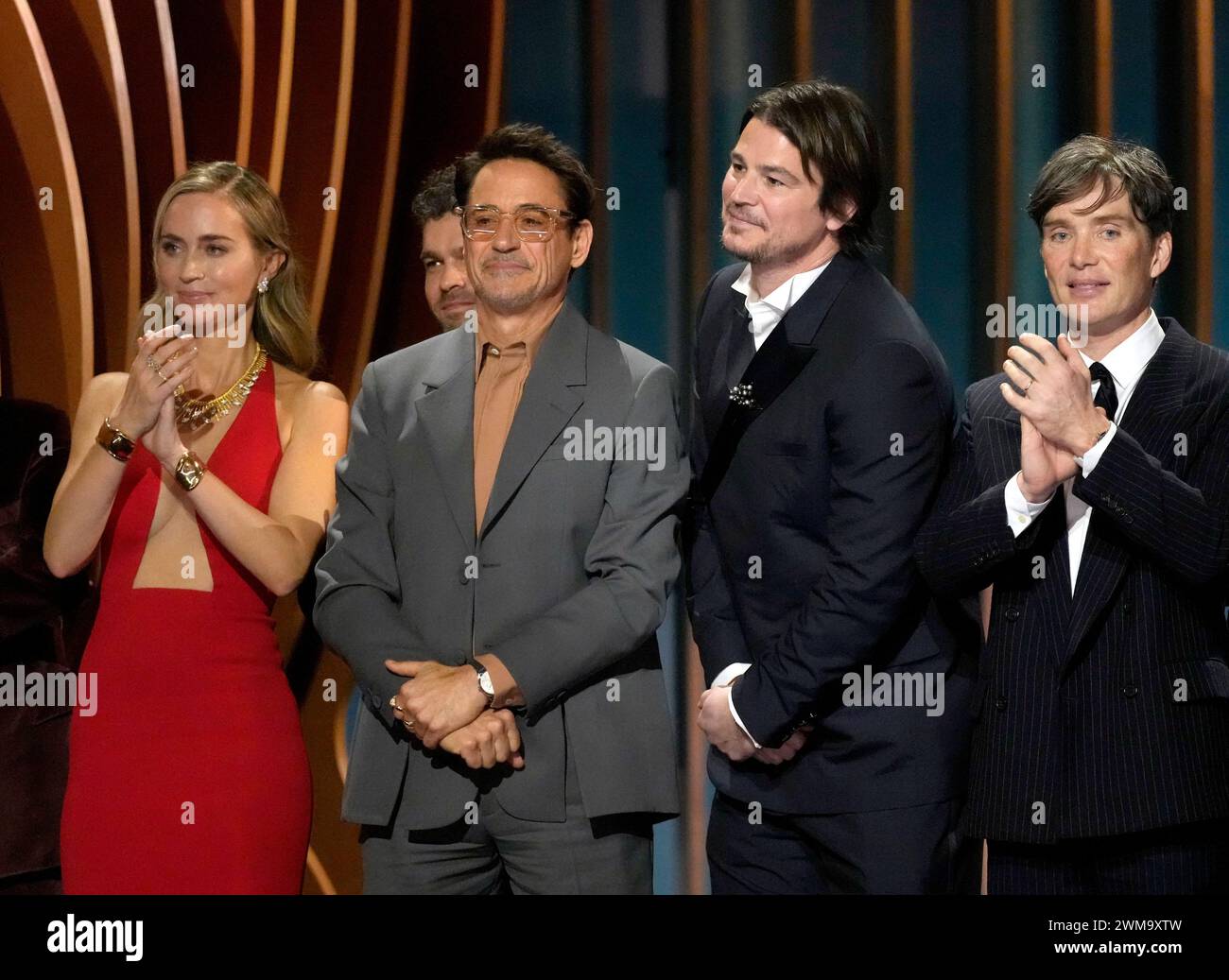 Emily Blunt, from left, Alden Ehrenreich, Robert Downey Jr., Josh ...