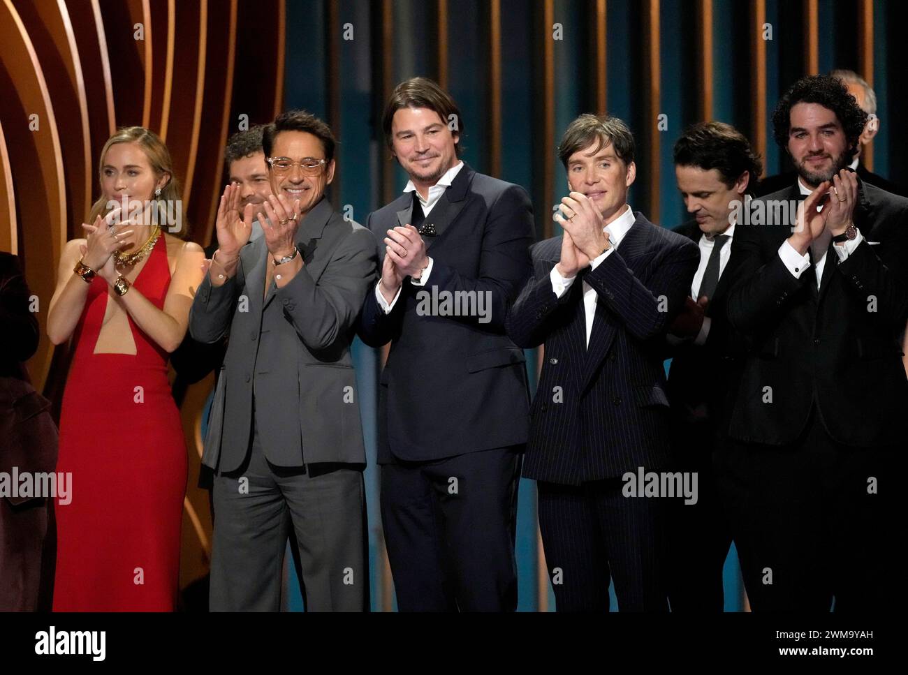 Emily Blunt, from left, Alden Ehrenreich, Robert Downey Jr., Josh ...
