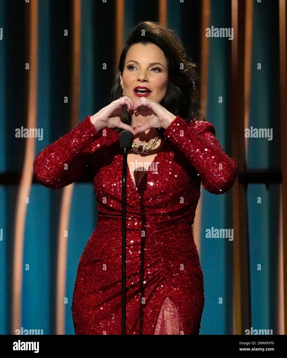 SAG-AFTRA President Fran Drescher speaks during the 30th annual Screen ...