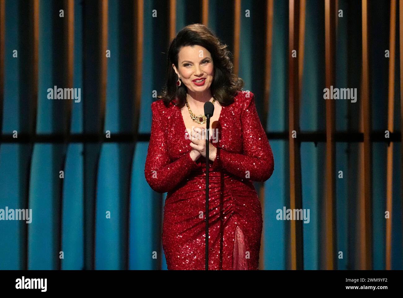 SAG-AFTRA President Fran Drescher speaks during the 30th annual Screen ...