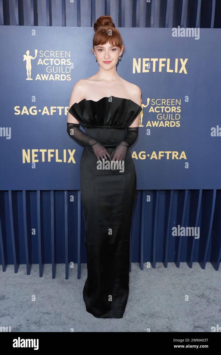 Taylor Richardson arrives at the 30th annual Screen Actors Guild Awards ...