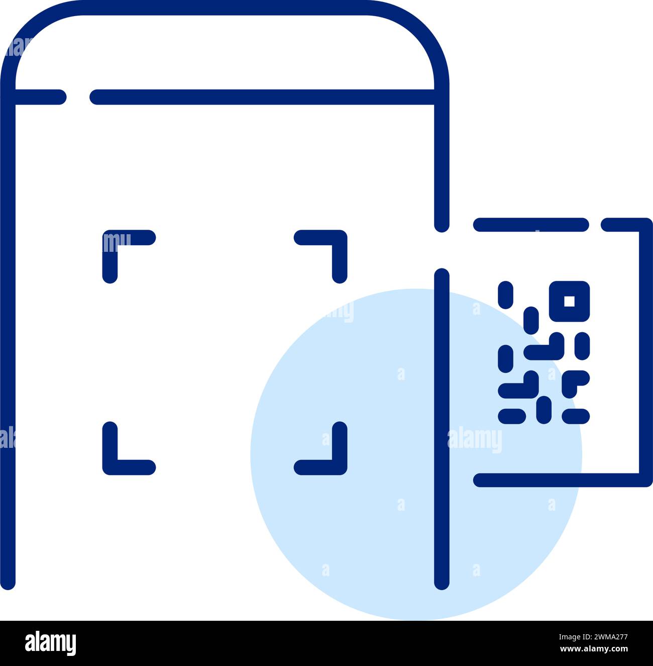 Scanning qr code with smartphone. Contactless access. Pixel perfect ...
