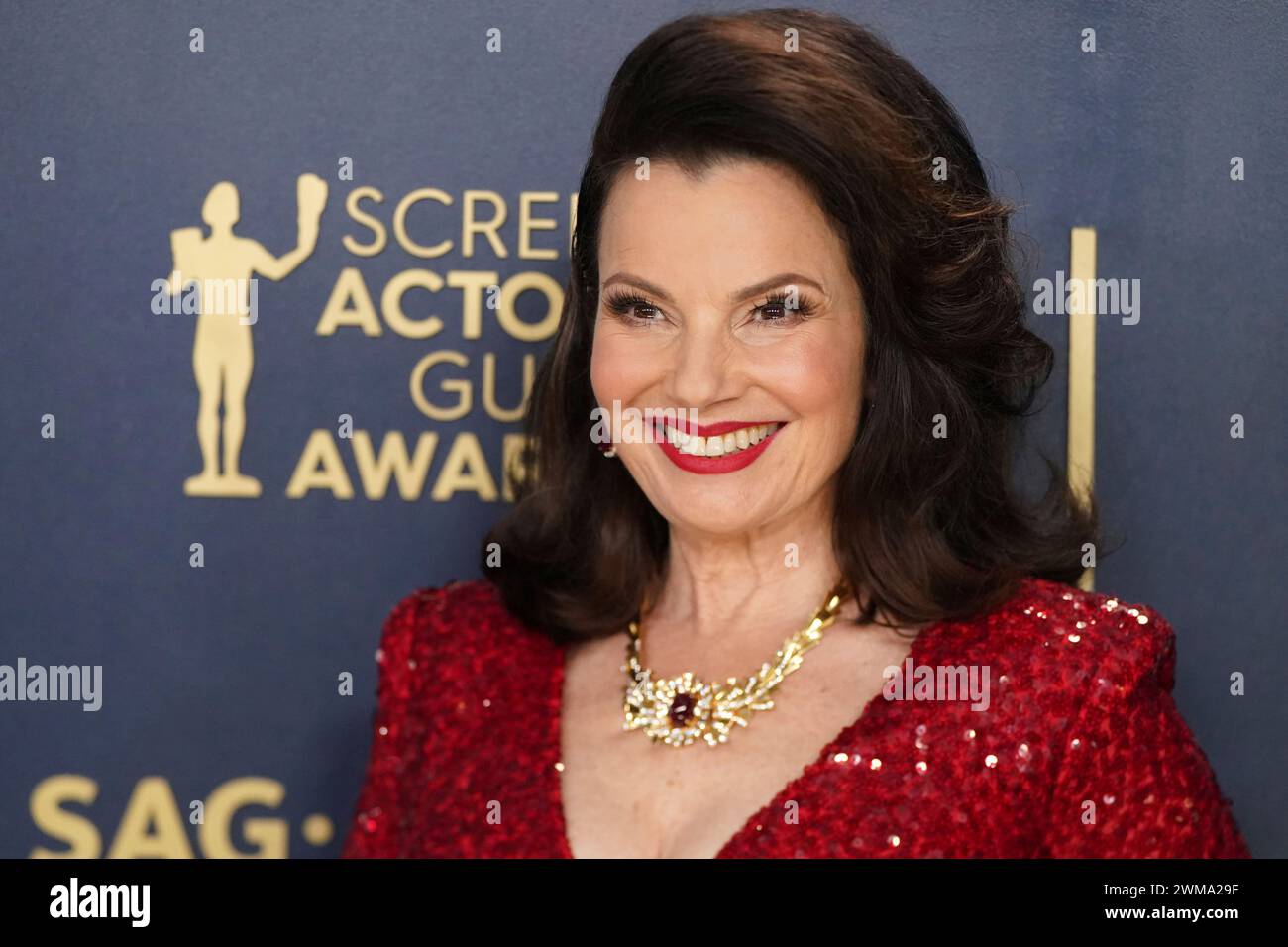 Fran Drescher arrives at the 30th annual Screen Actors Guild Awards on ...
