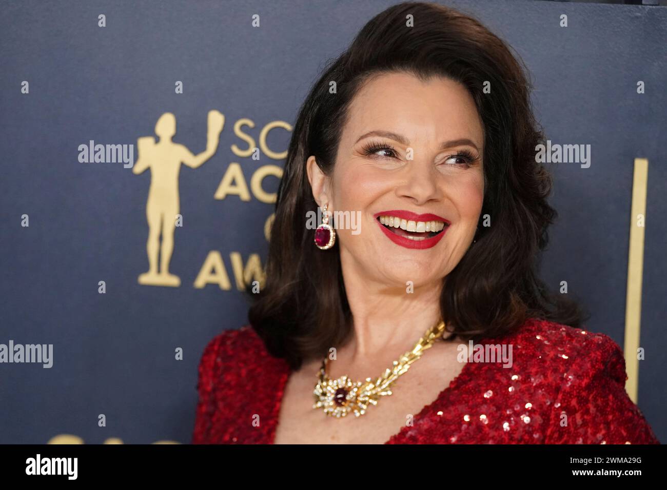 Fran Drescher arrives at the 30th annual Screen Actors Guild Awards on ...