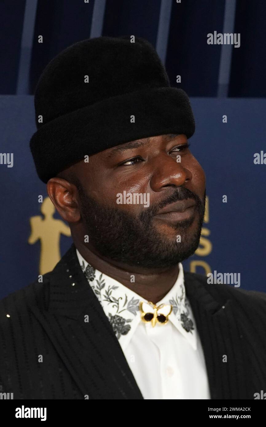 Blitz Bazawule arrives at the 30th annual Screen Actors Guild Awards on ...