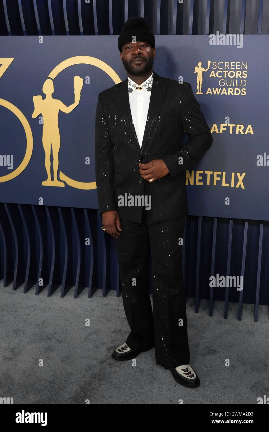 Blitz Bazawule arrives at the 30th annual Screen Actors Guild Awards on ...
