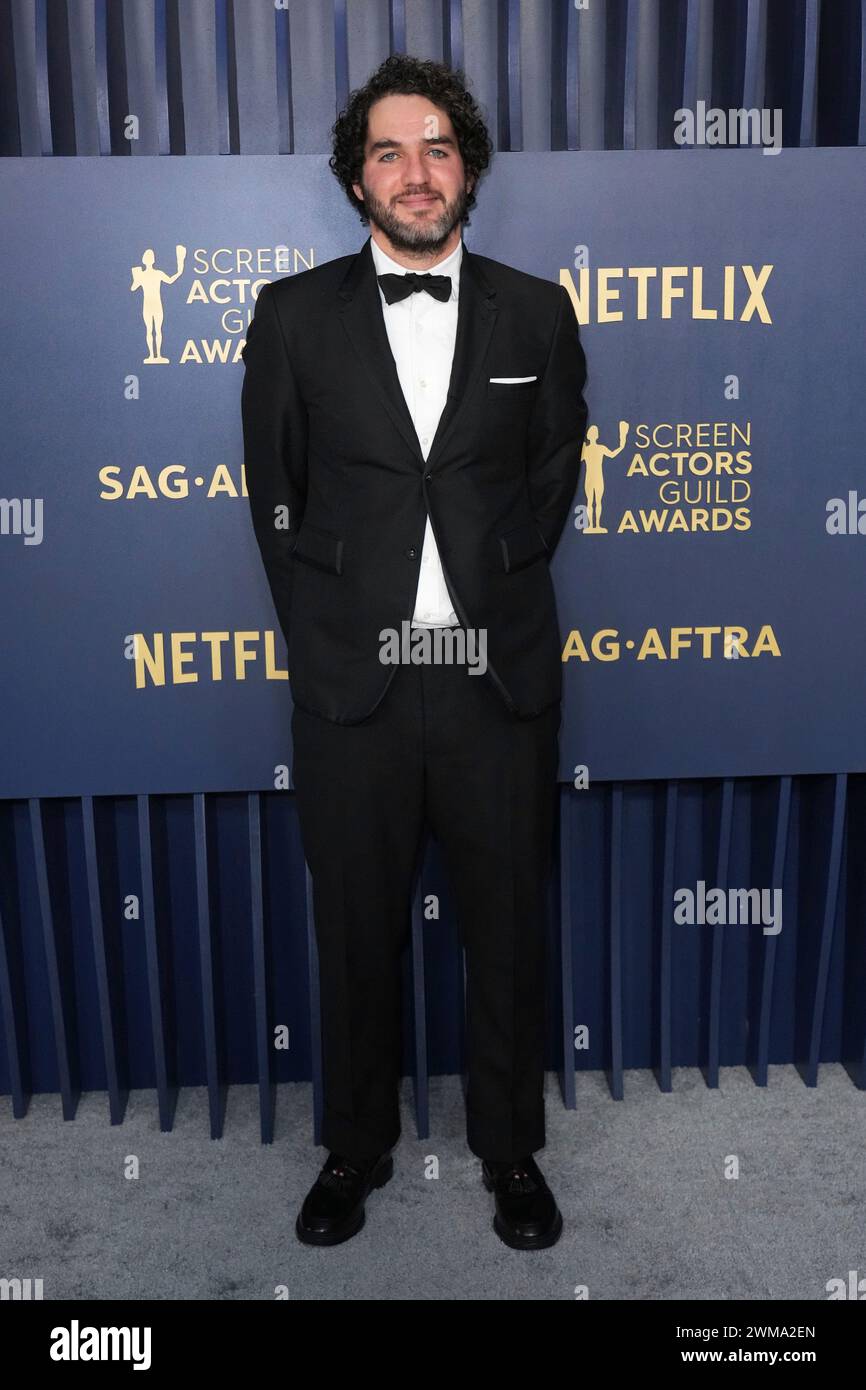 Benny Safdie arrives at the 30th annual Screen Actors Guild Awards on ...