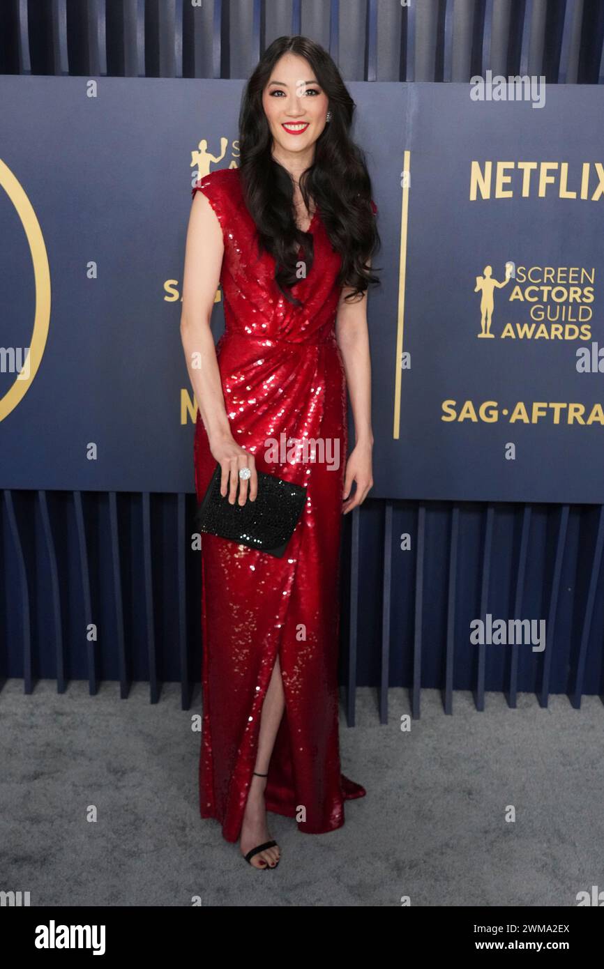 Clara Wong arrives at the 30th annual Screen Actors Guild Awards on ...