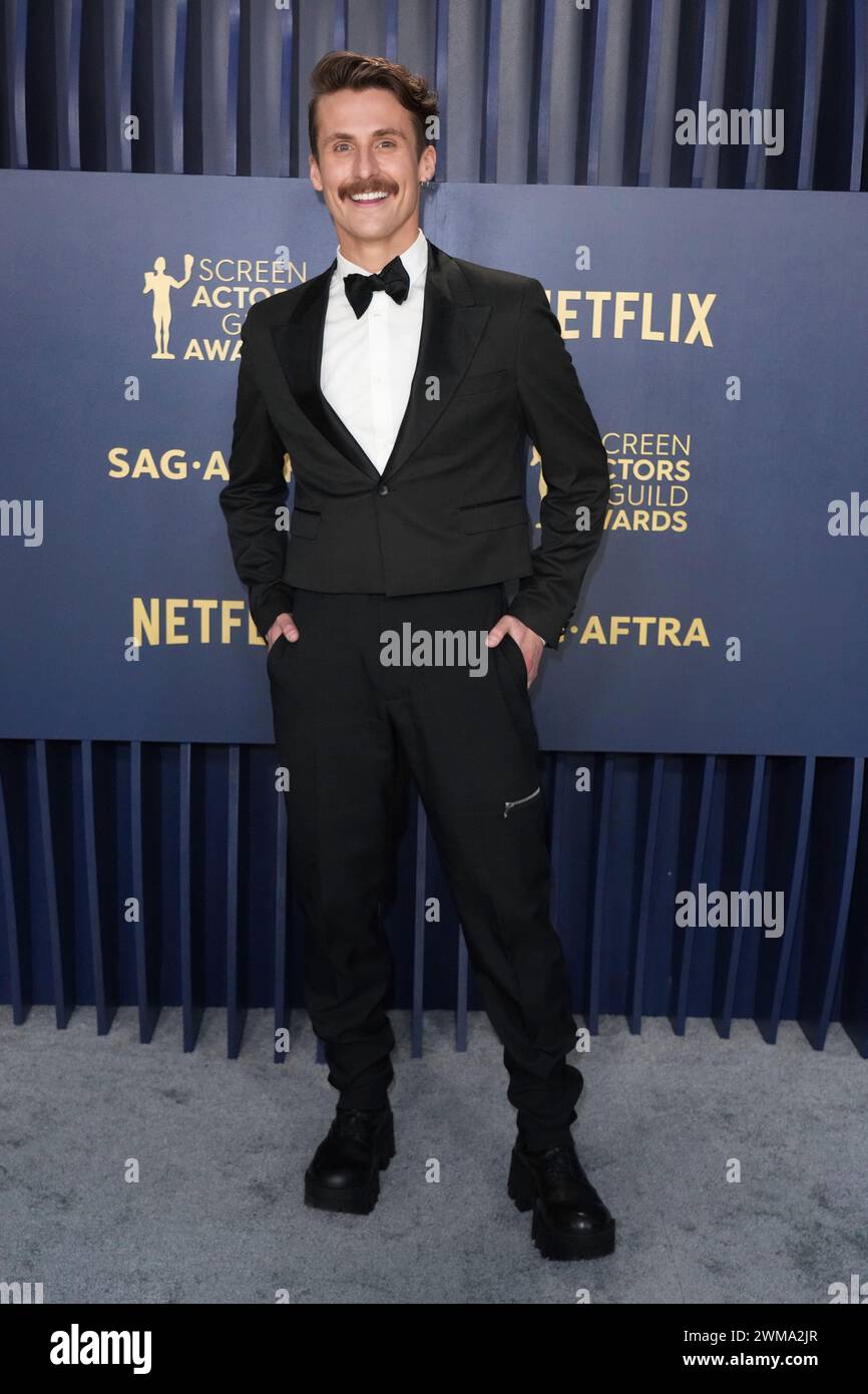 Julian Burzynski arrives at the 30th annual Screen Actors Guild Awards ...