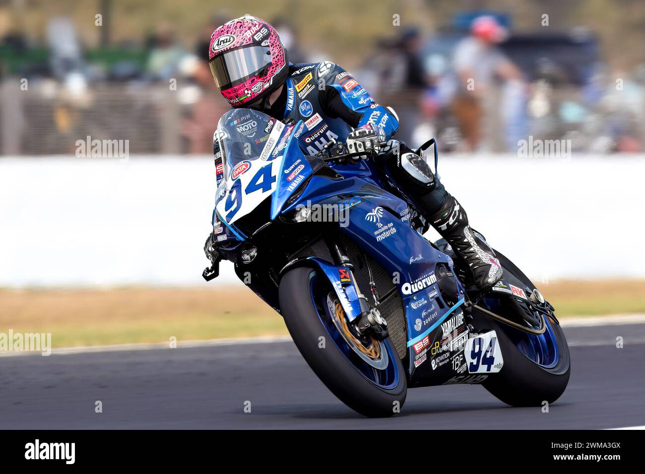 Phillip Island, Australia, 25 February, 2024. Lucas Mahias of FRA on ...