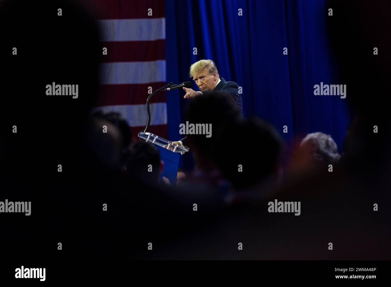 Former President Donald J. Trump speaks during CPAC Conference 2024 at ...