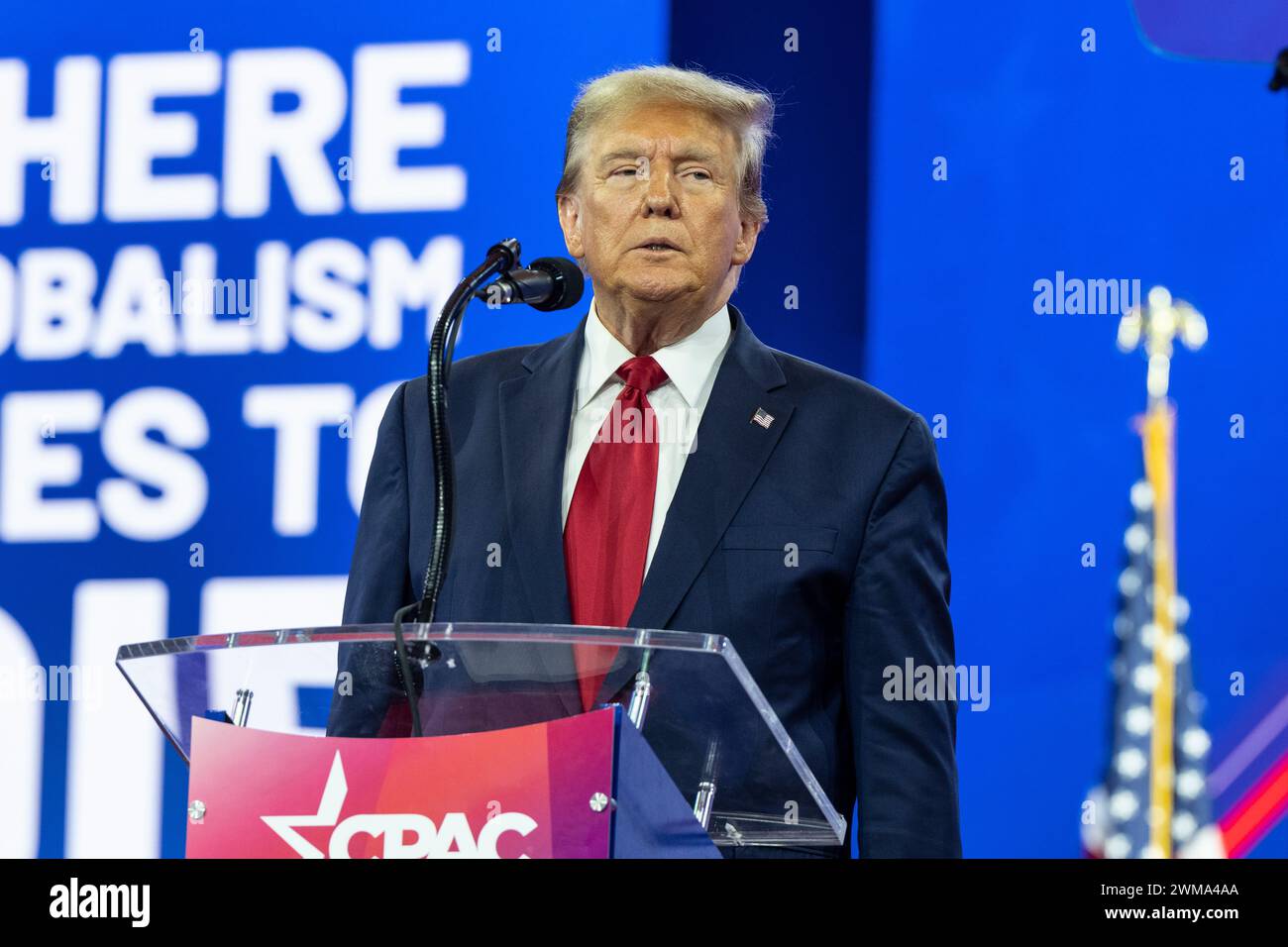 Former President Donald J. Trump speaks during CPAC Conference 2024 at ...