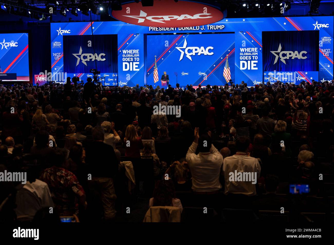 Former President Donald J. Trump speaks during CPAC Conference 2024 at ...