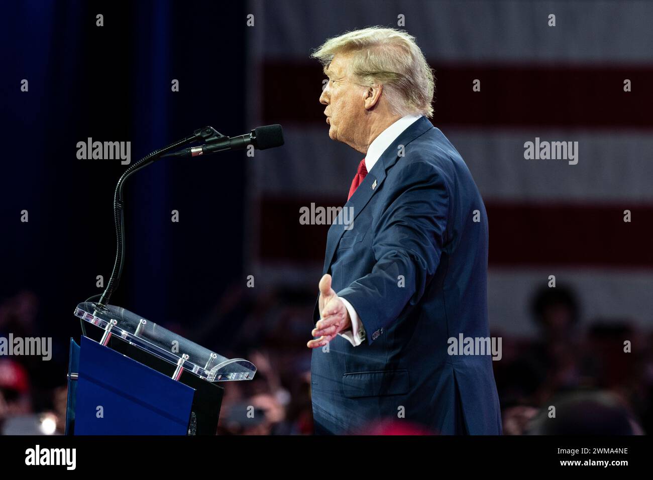 Former President Donald J. Trump speaks during CPAC Conference 2024 at ...