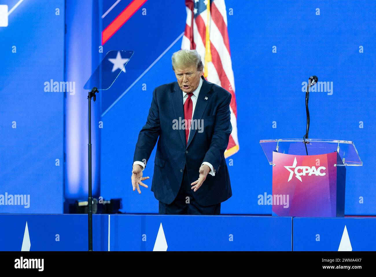 Former President Donald J. Trump speaks during CPAC Conference 2024 at ...