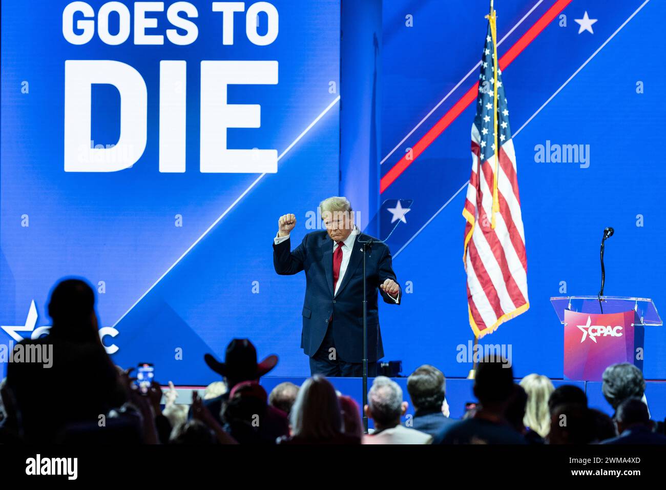 Former President Donald J. Trump speaks during CPAC Conference 2024 at ...