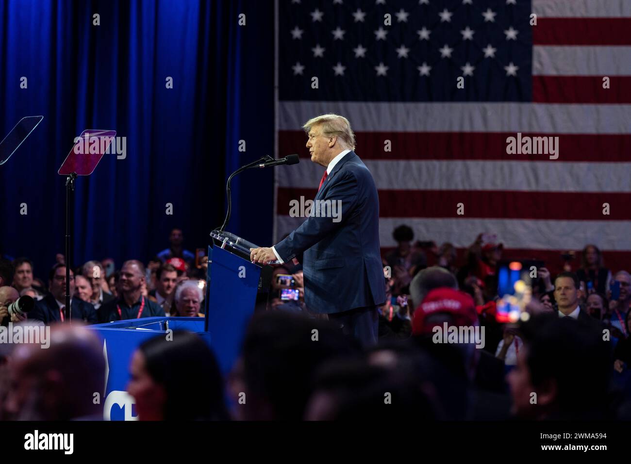 Former President Donald J. Trump speaks during CPAC Conference 2024 at ...