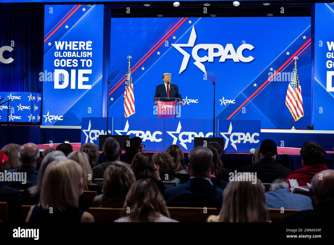 Former President Donald J. Trump speaks during CPAC Conference 2024 at ...