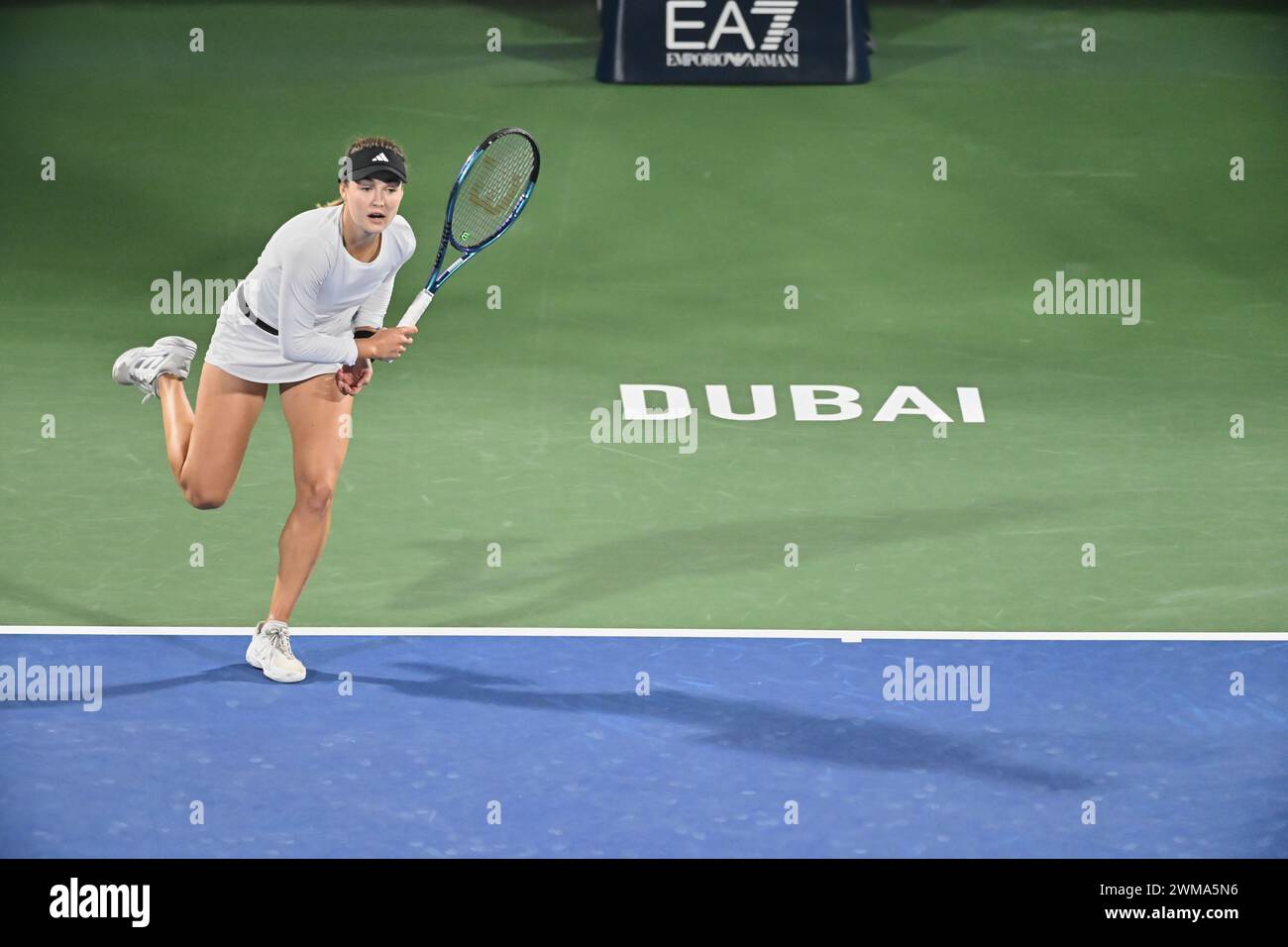 DUBAI, UAE, 24th February 2024. Action from the WTA Finals match of the ...