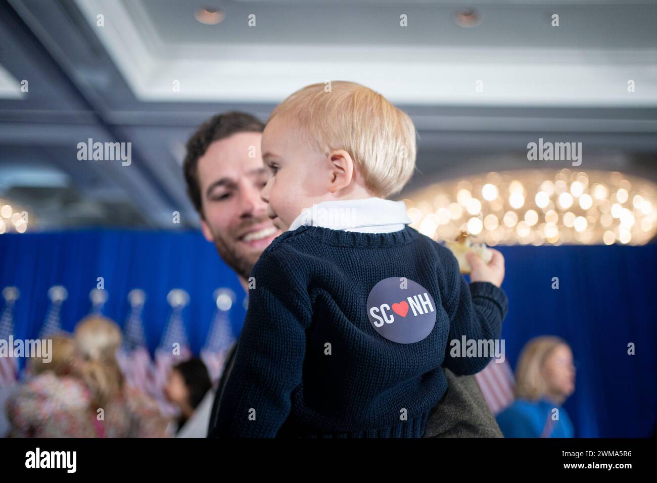 Charleston, United States. 24th Feb, 2024. A boy with a "SC Loves Nikki ...