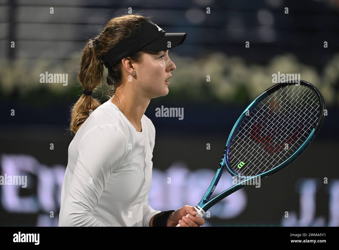 DUBAI, UAE, 24th February 2024. Action from the WTA Finals match of the ...