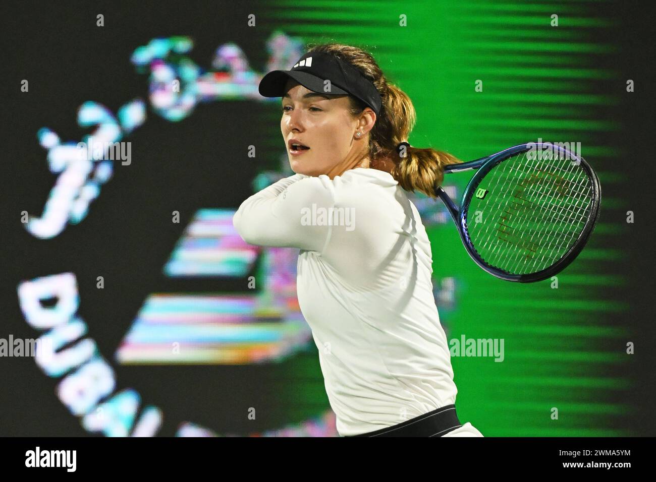 DUBAI, UAE, 24th February 2024. Action from the WTA Finals match of the ...