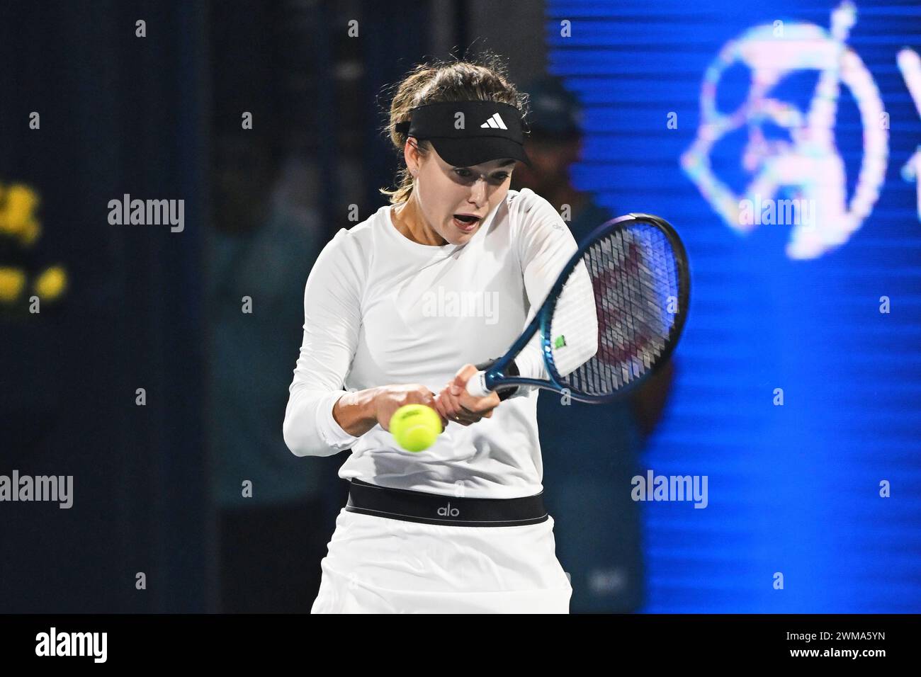 DUBAI, UAE, 24th February 2024. Action from the WTA Finals match of the ...