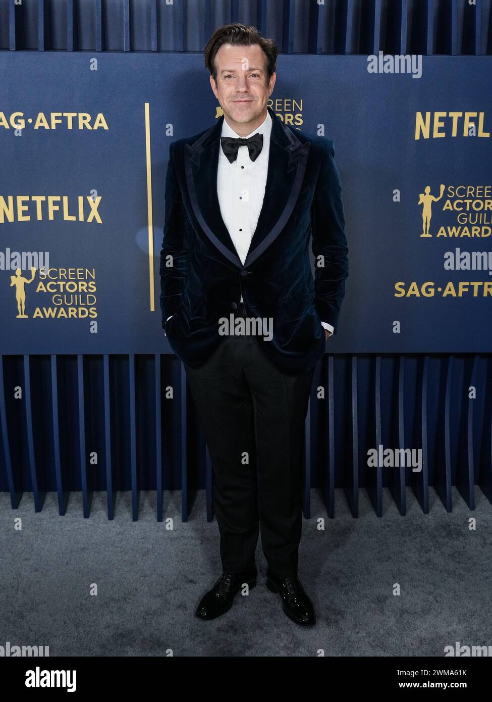 Los Angeles, USA. 24th Feb, 2024. Jason Sudeikis walking on the red ...