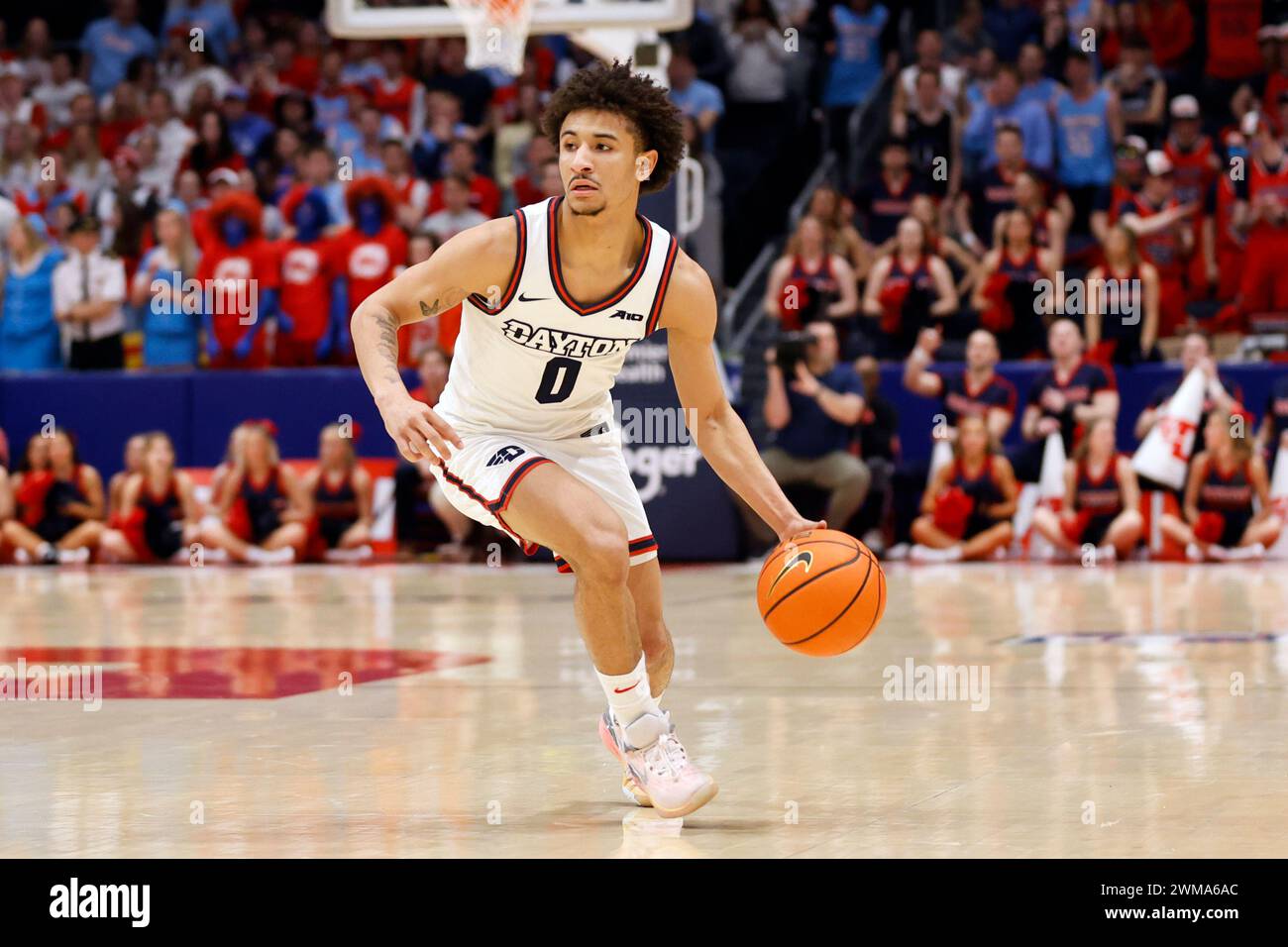 Dayton guard Javon Bennett drives against Fordham during an NCAA ...