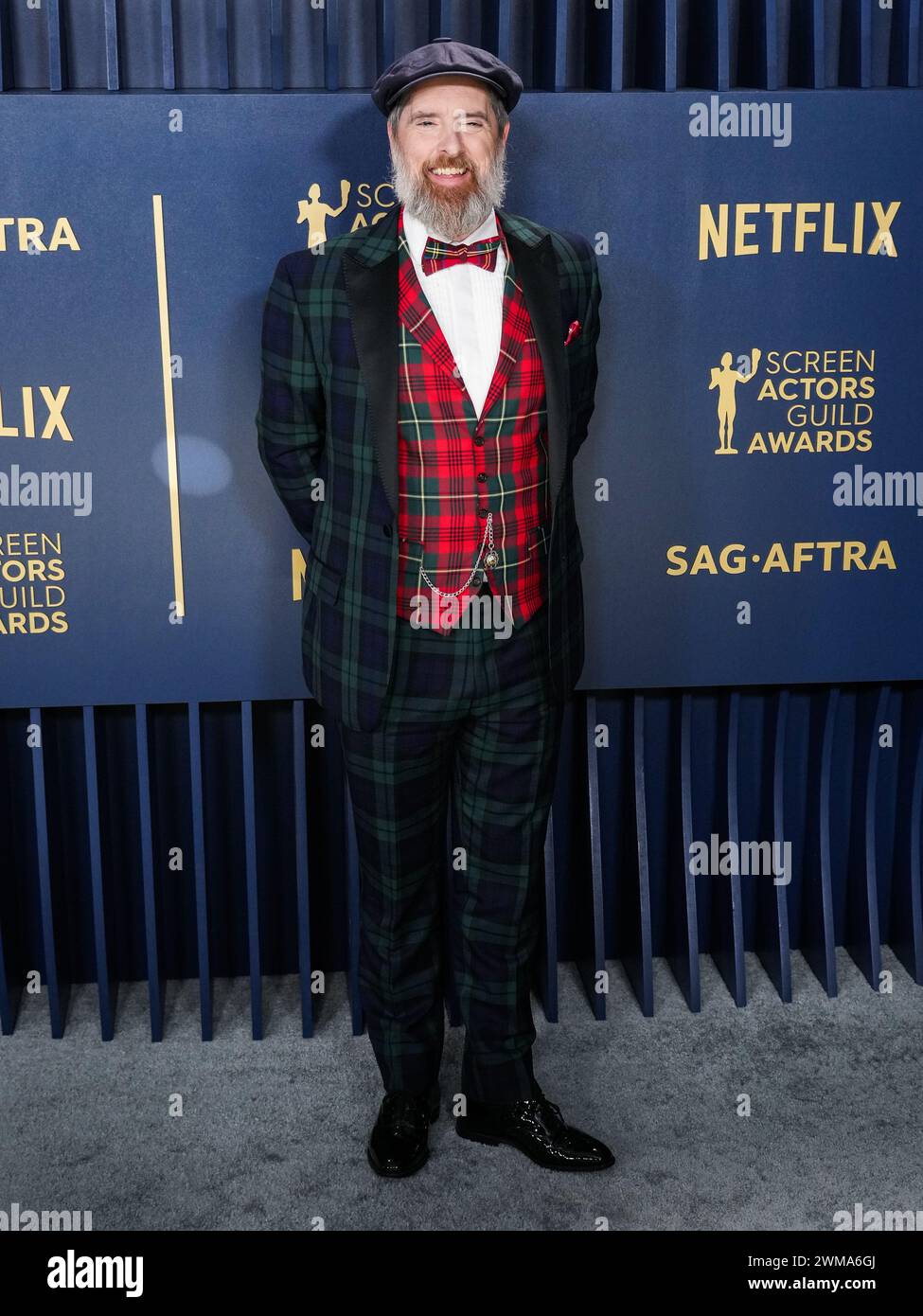 Los Angeles, USA. 24th Feb, 2024. Brendan Hunt walking on the red ...