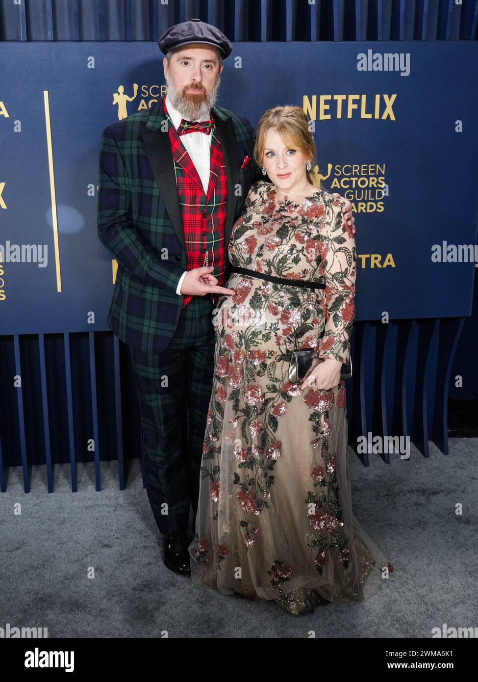 Los Angeles, USA. 24th Feb, 2024. Brendan Hunt and Shannon Nelson ...