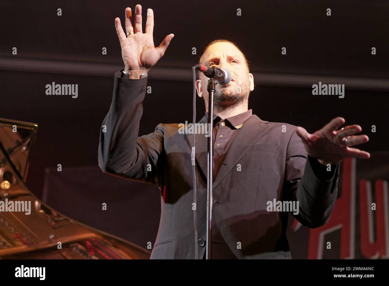 La Courneuve, France. 13th Sept, 2014. Mike Ladd perform on the Jazz ...