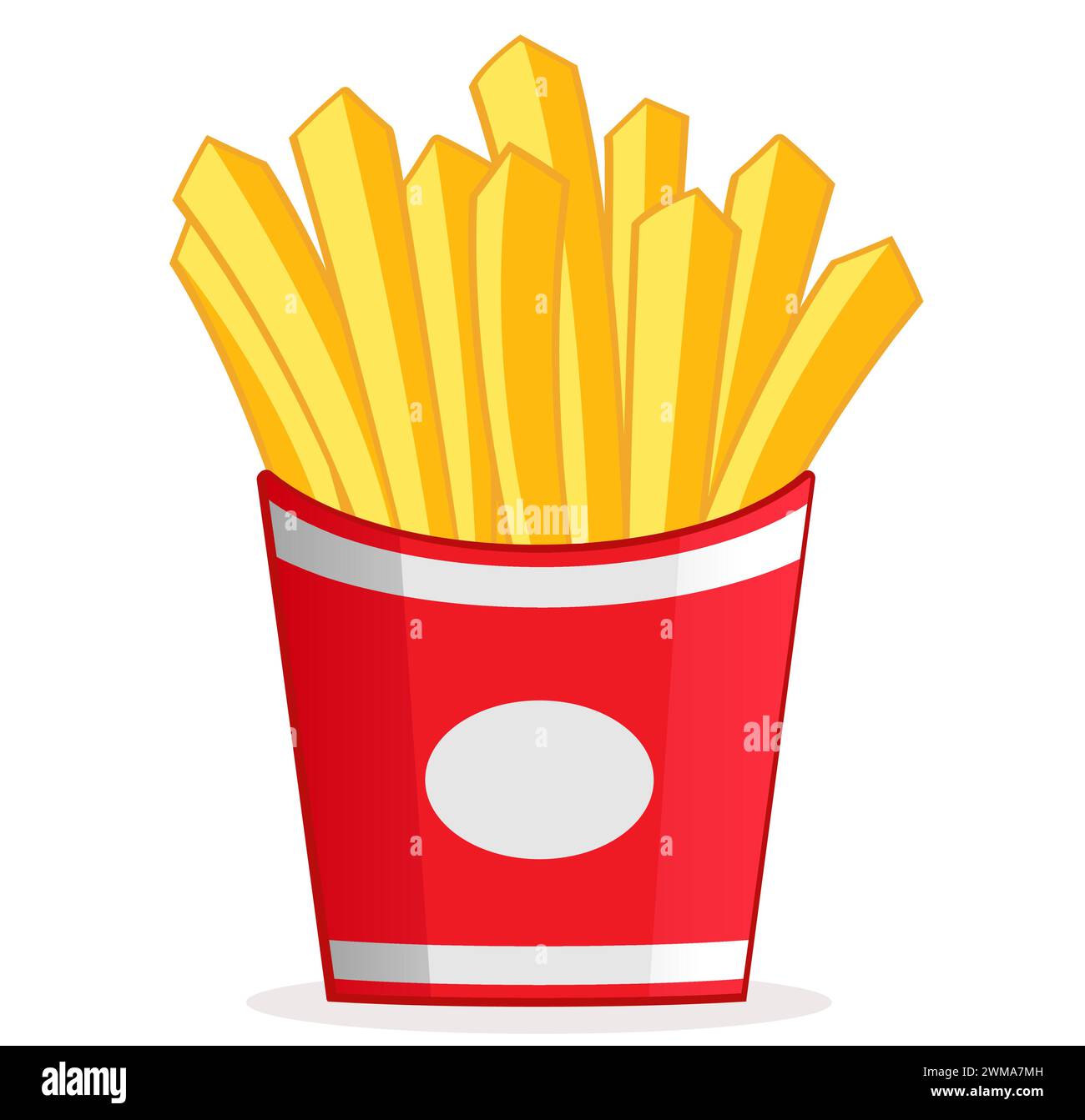 Illustration of french fries flat design isolated Stock Vector Image ...