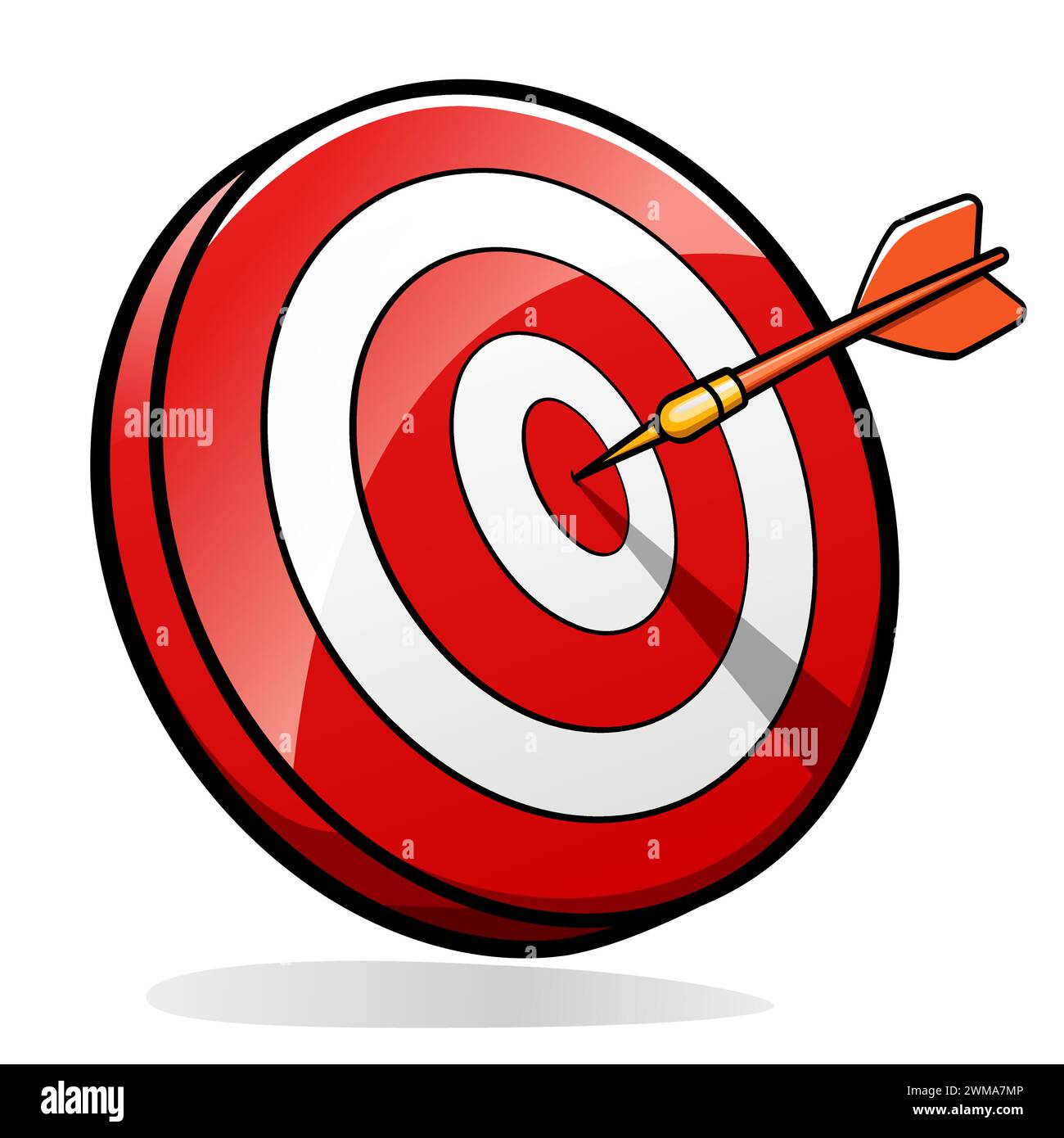 Illustration of target cartoon on white background Stock Vector Image ...