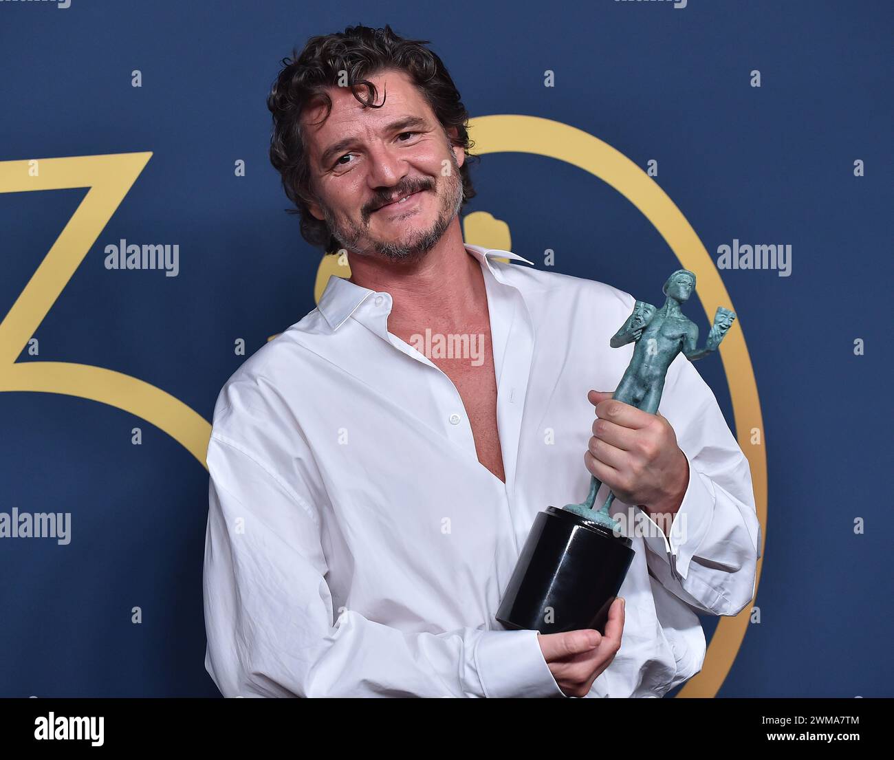 Los Angeles, USA. 24th Feb, 2024. Pedro Pascal in the press room at the ...